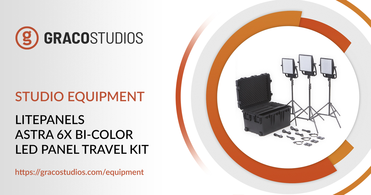 Litepanels Astra 6X Bi-Color LED Panel Traveler Kit | Graco Studios
